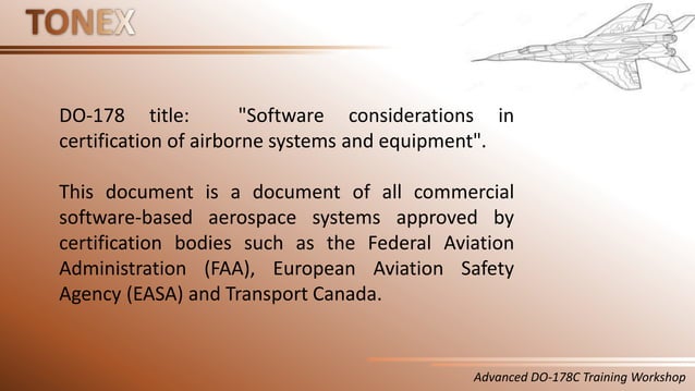 Highly Developed DO-178C Training Workshop | PPTX
