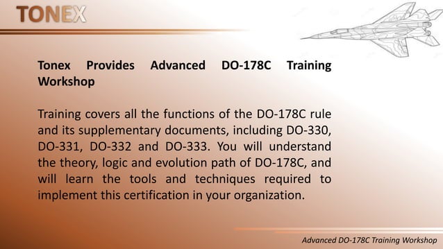 Highly Developed DO-178C Training Workshop | PPTX