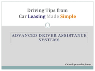 Advanced driver assistance systems | PPTX