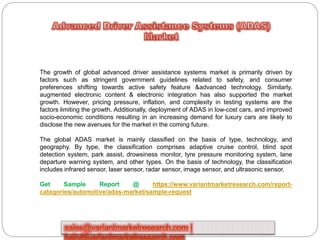 Advanced driver assistance systems (adas) market | PPT