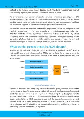 Advanced Driver Assistance System using FPGA | PDF