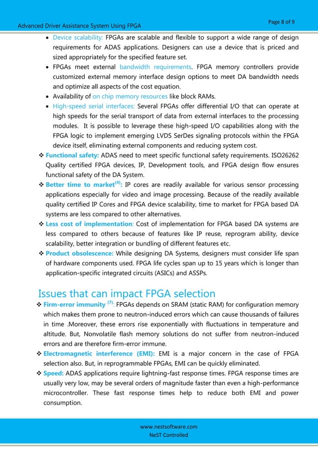 Advanced Driver Assistance System using FPGA | PDF