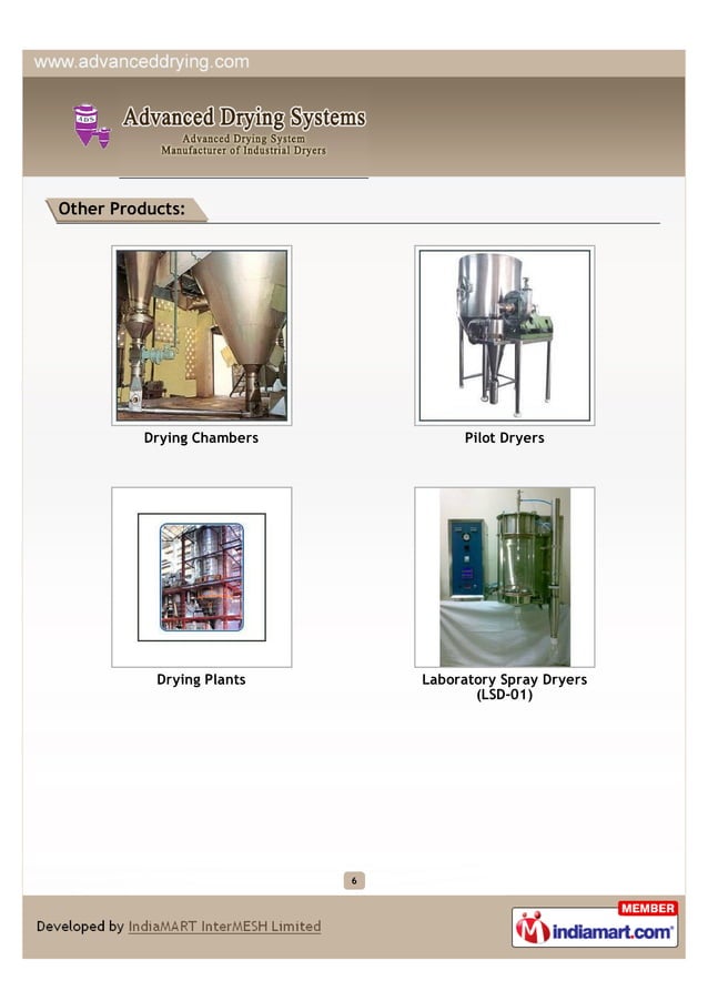 Advanced Drying Systems, Mumbai, Spray Drying Systems | PDF