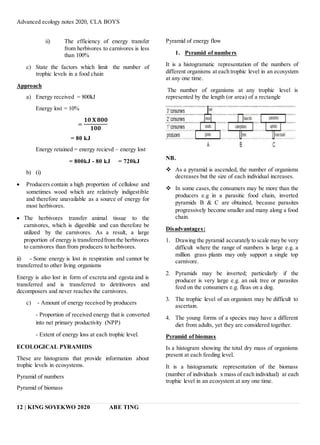 Advanced ecology notes 2020, | DOCX