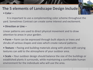 Advanced elements of landscape | PPTX