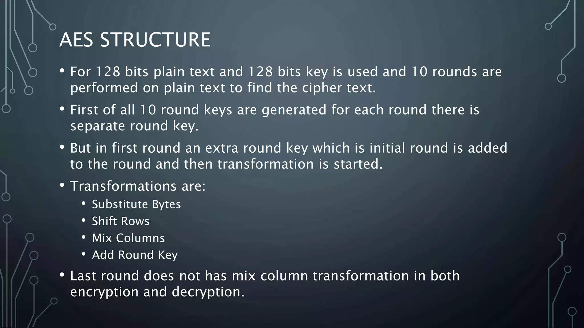 Advanced encryption standard (aes) | PPTX