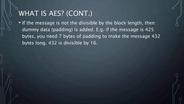 Advanced encryption standard (aes) | PPTX