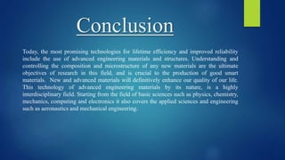 Advanced Engineering Materials: A Review | PPTX