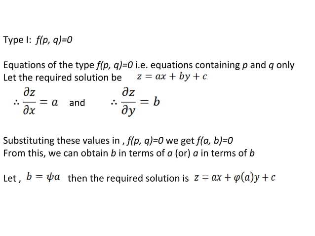 First order non-linear partial differential equation & its applications | PPT