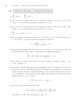 Answers to Problems for Advanced Engineering Mathematics, 7th Edition by Dennis Zill | PDF