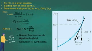 Newton Raphson Method in numerical methods of advanced engineering mathematics | PPT