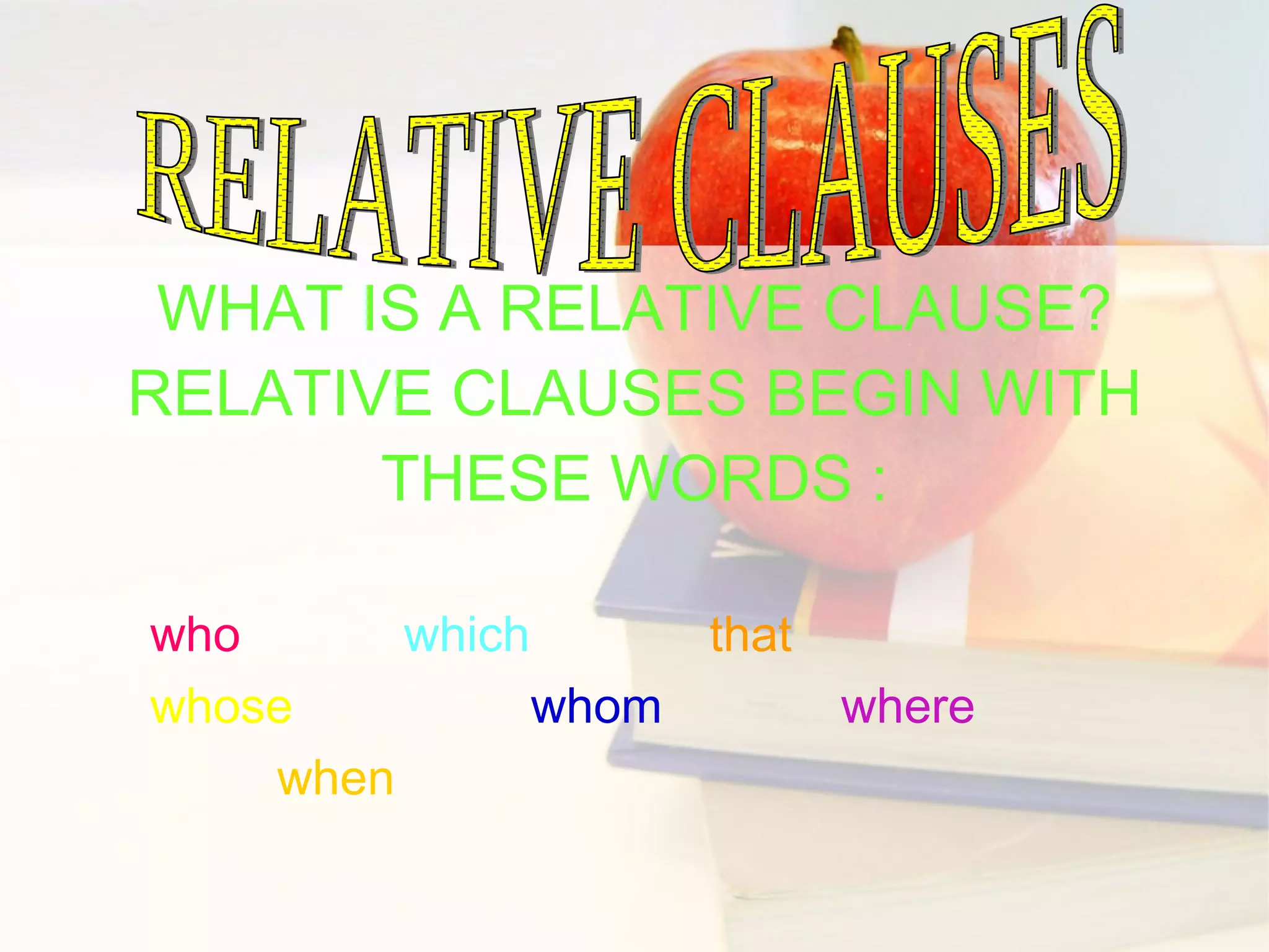 Advanced English Adjective Clause Connectors | PPT
