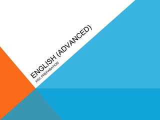 HSC Advanced English Overview- Paper 1 and 2 | PPT