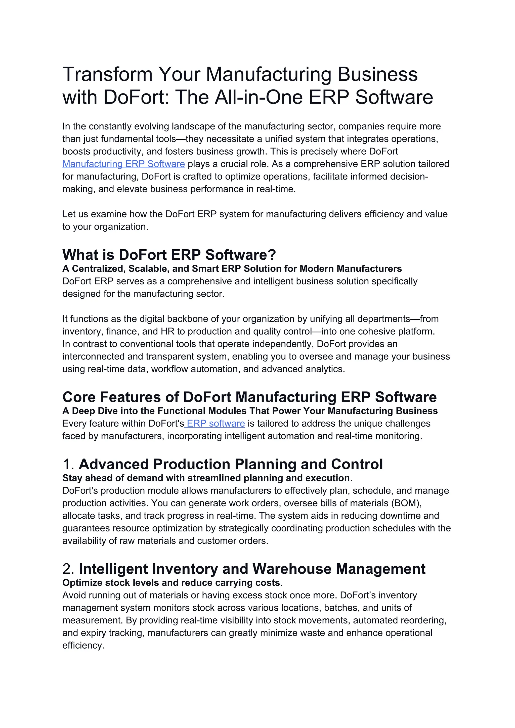 Advanced Manufacturing ERP Software for Business Automation | DOCX