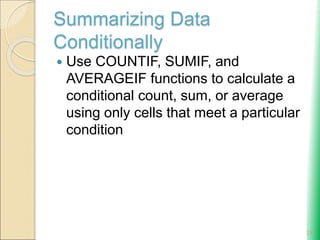Advanced Excel | PPT | Programming Languages | Computing