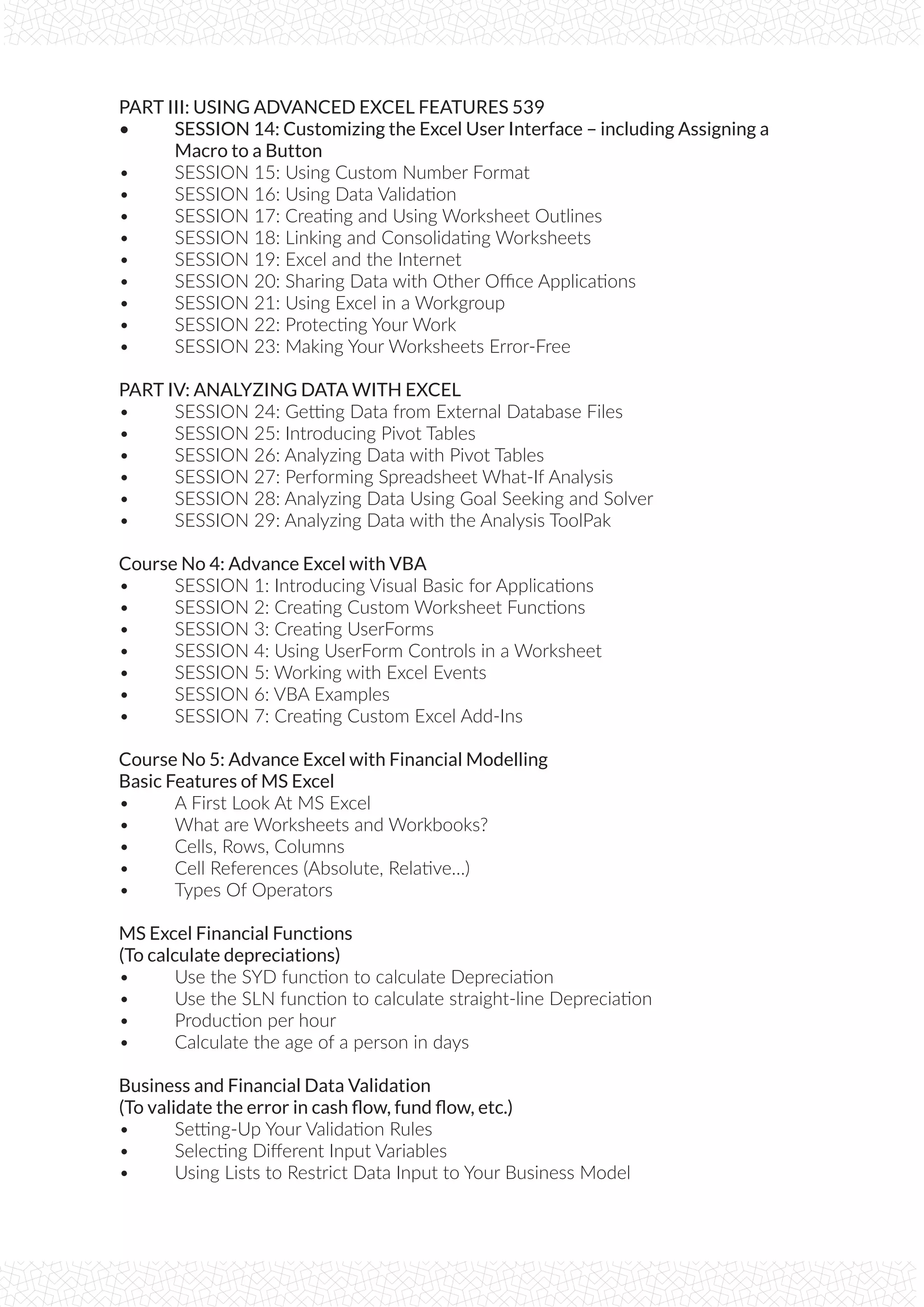 Advanced excel brochure | PDF