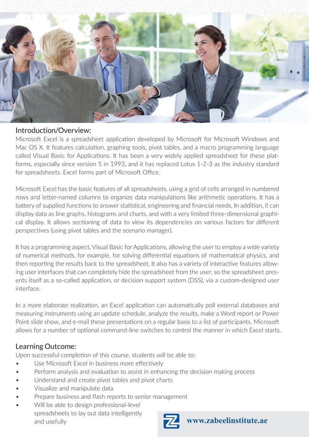 Advanced excel brochure | PDF