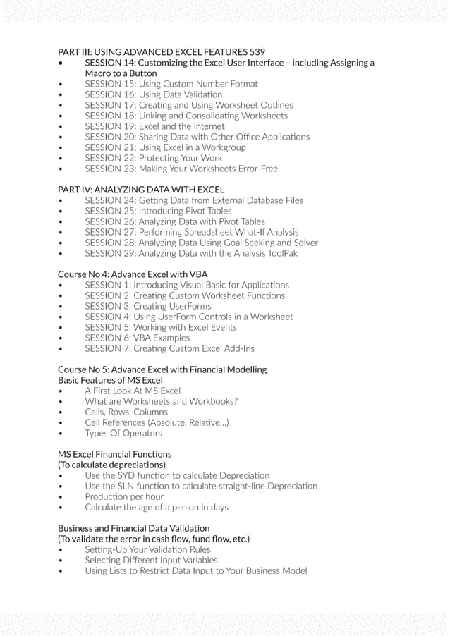 Advanced excel brochure | PDF