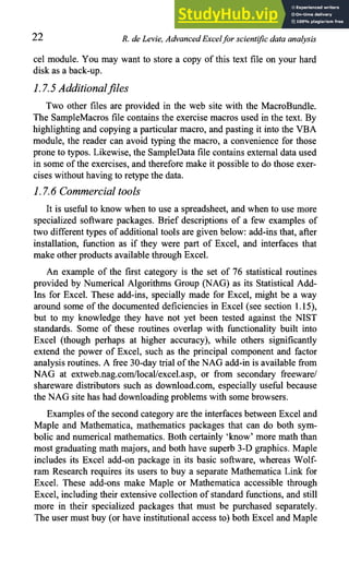 Advanced Excel For Scientific Data Analysis | PDF