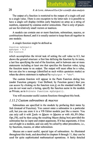 Advanced Excel For Scientific Data Analysis | PDF