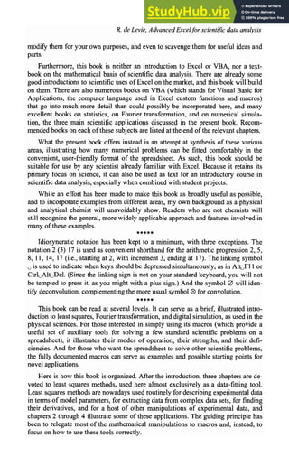 Advanced Excel For Scientific Data Analysis | PDF