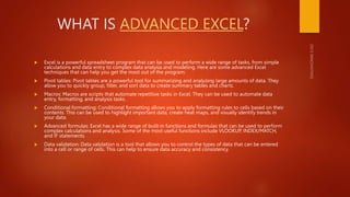 ADVANCED EXCEL COURSE IN LAXMI NAGAR | PPTX | Business | Business and ...