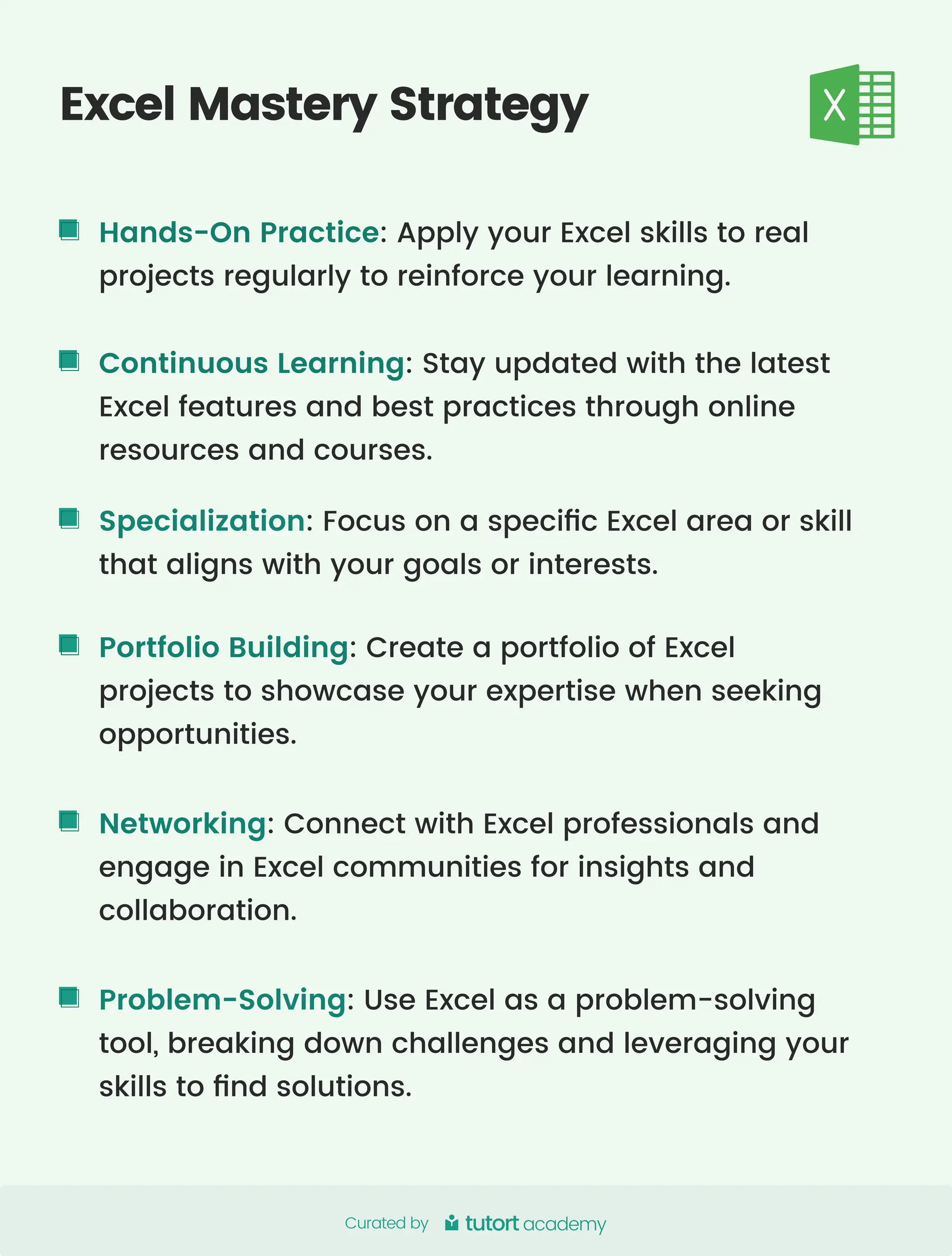 How to Learn Excel: RoadMap for Advanced Level | Tutort Academy | PDF