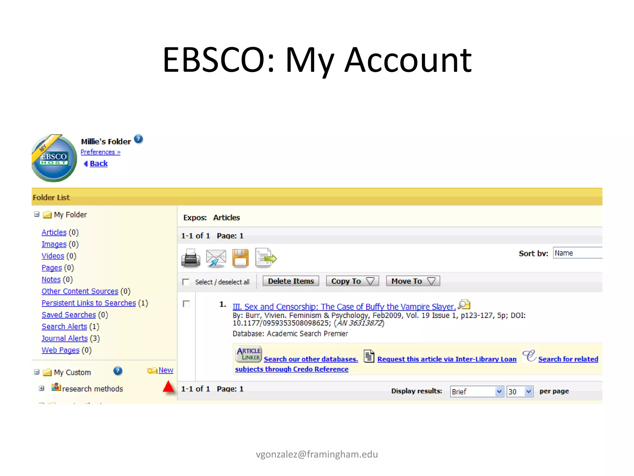 Advanced Features In Ebsco And Infotrac | PPTX | Databases | Computer Software and Applications