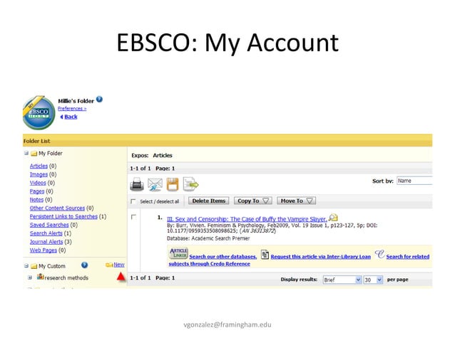 Advanced Features In Ebsco And Infotrac | PPTX | Databases | Computer Software and Applications