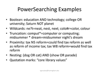 Advanced Features In Ebsco And Infotrac | PPTX | Databases | Computer Software and Applications