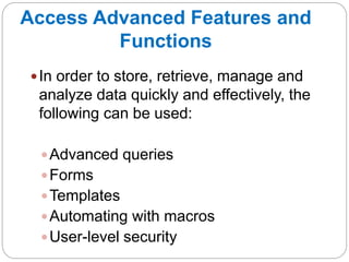 Advanced features of ms office packages 1 | PPT