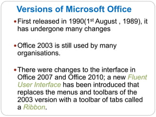 Advanced features of ms office packages 1 | PPT