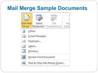 Advanced features of ms office packages 2 | PPTX