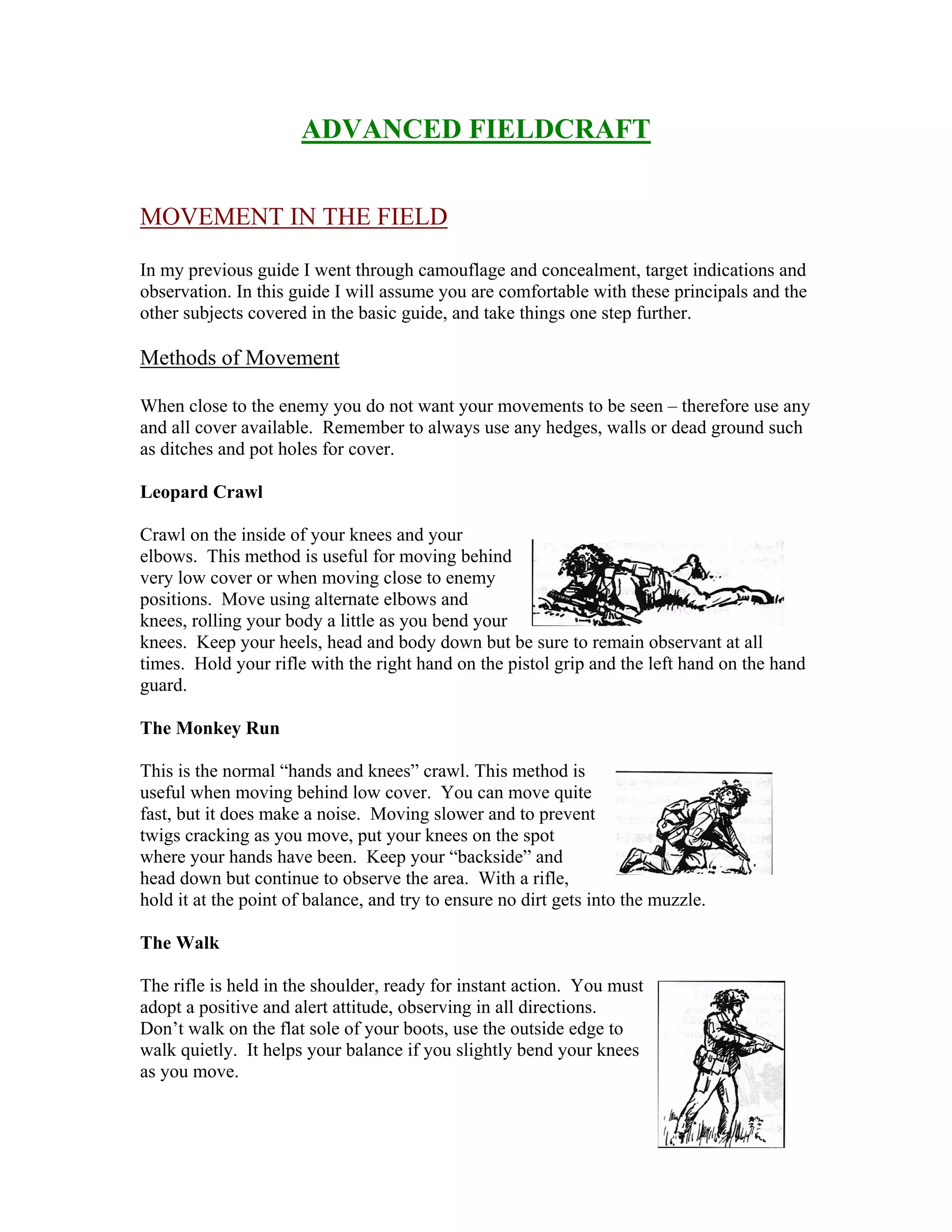 Advanced Fieldcraft | PDF