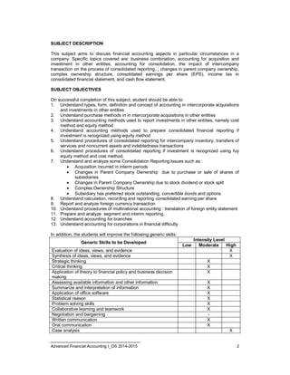 Advanced financial accounting i | PDF