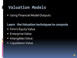 Advanced financial modelling | PPTX