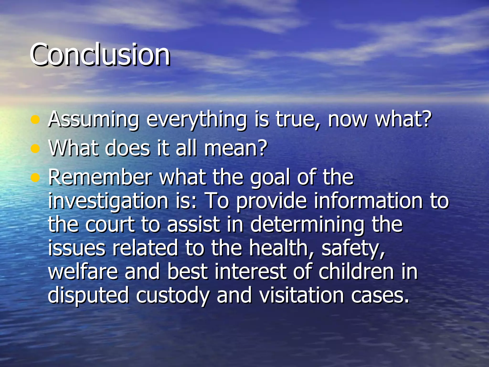 Advanced Forensic Techniques In Child Custody Evaluations | PPT