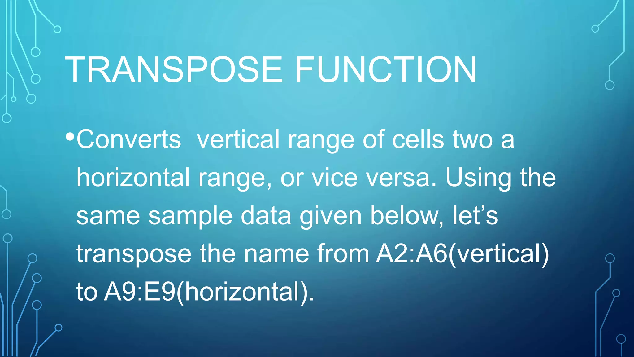 Advanced formula | PPTX