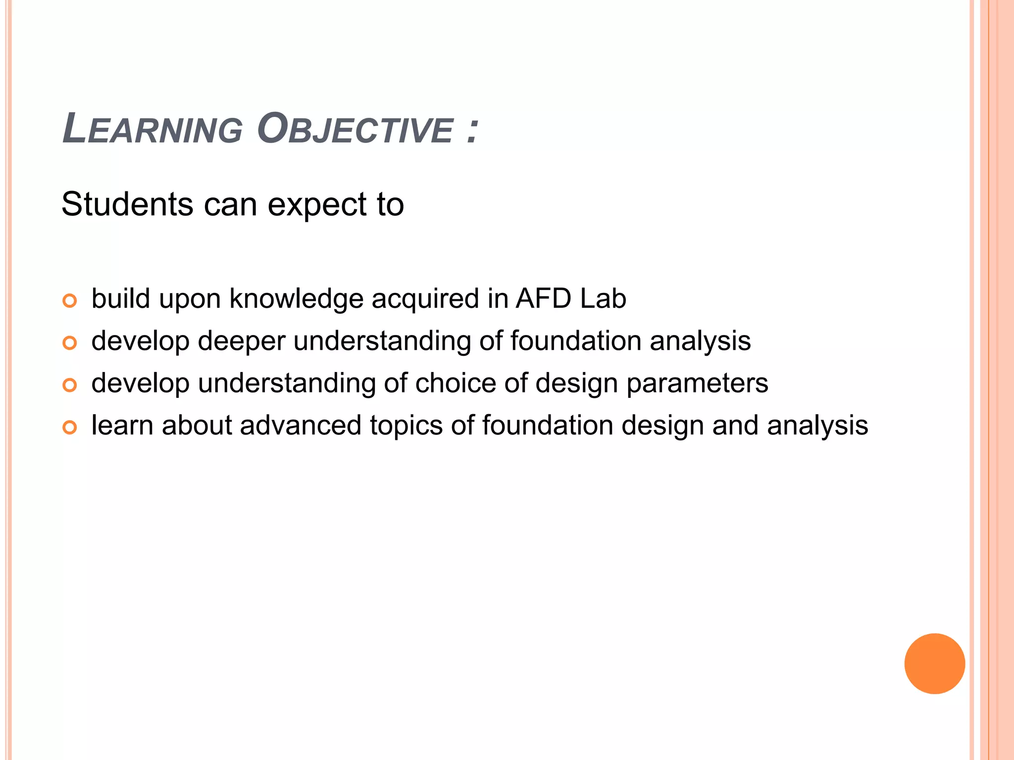 Advanced foundation design | PPTX