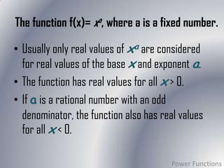 Advanced functions part i | PPTX
