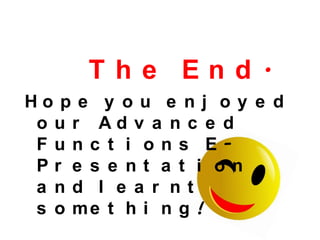 Advanced functions part ii | PPT