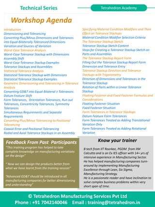 Advanced GD&T and Tolerance Stack up Analysis Workshop by Tetrahedron | PDF