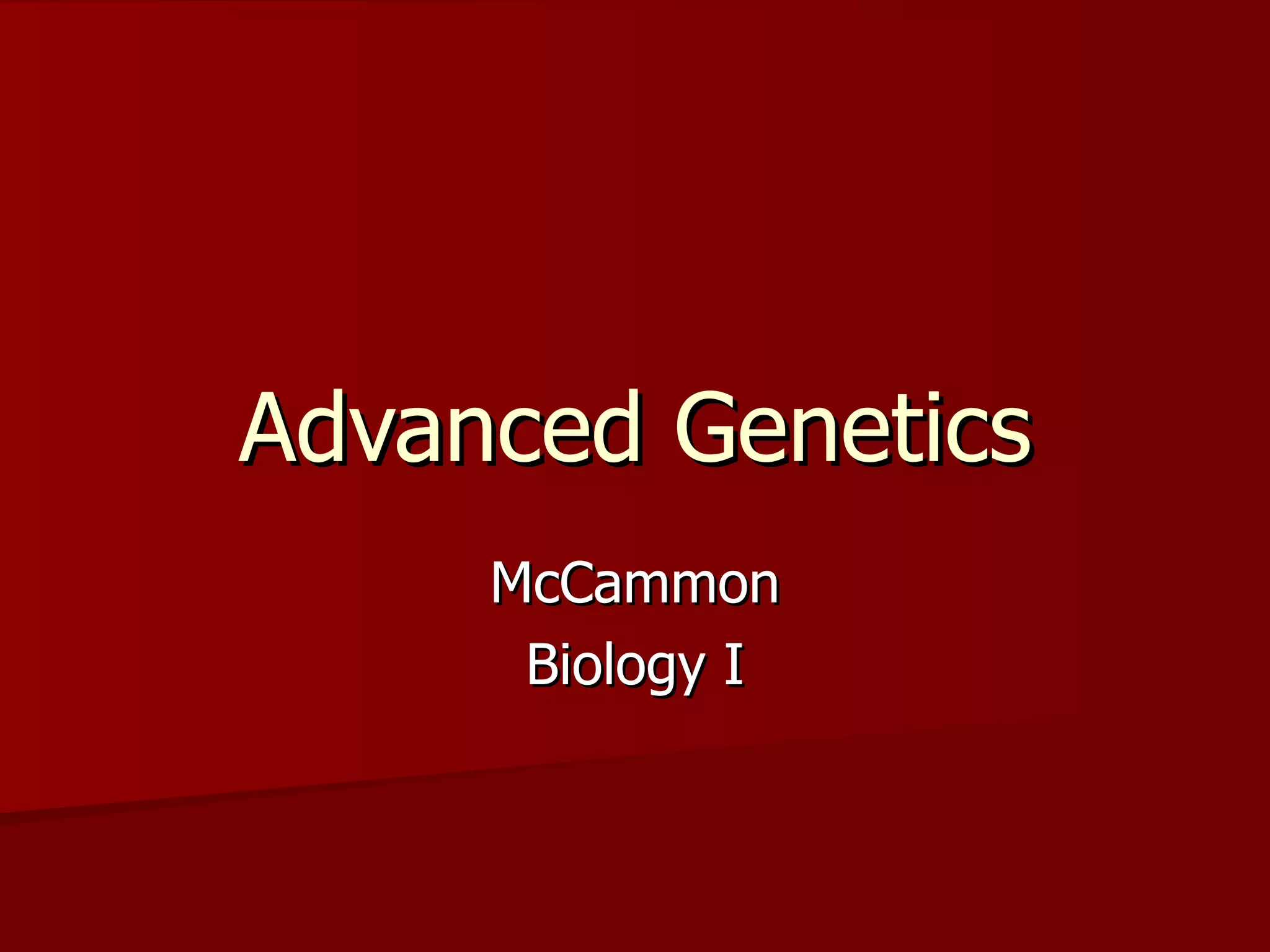 Genetics Part 2 | PPT