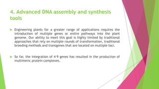 Advanced genetic tools for plant biotechnology | PPTX