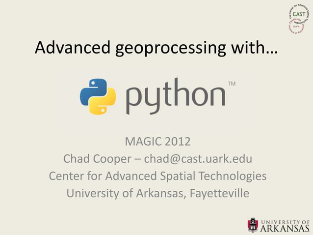 Advanced geoprocessing with Python | PPT