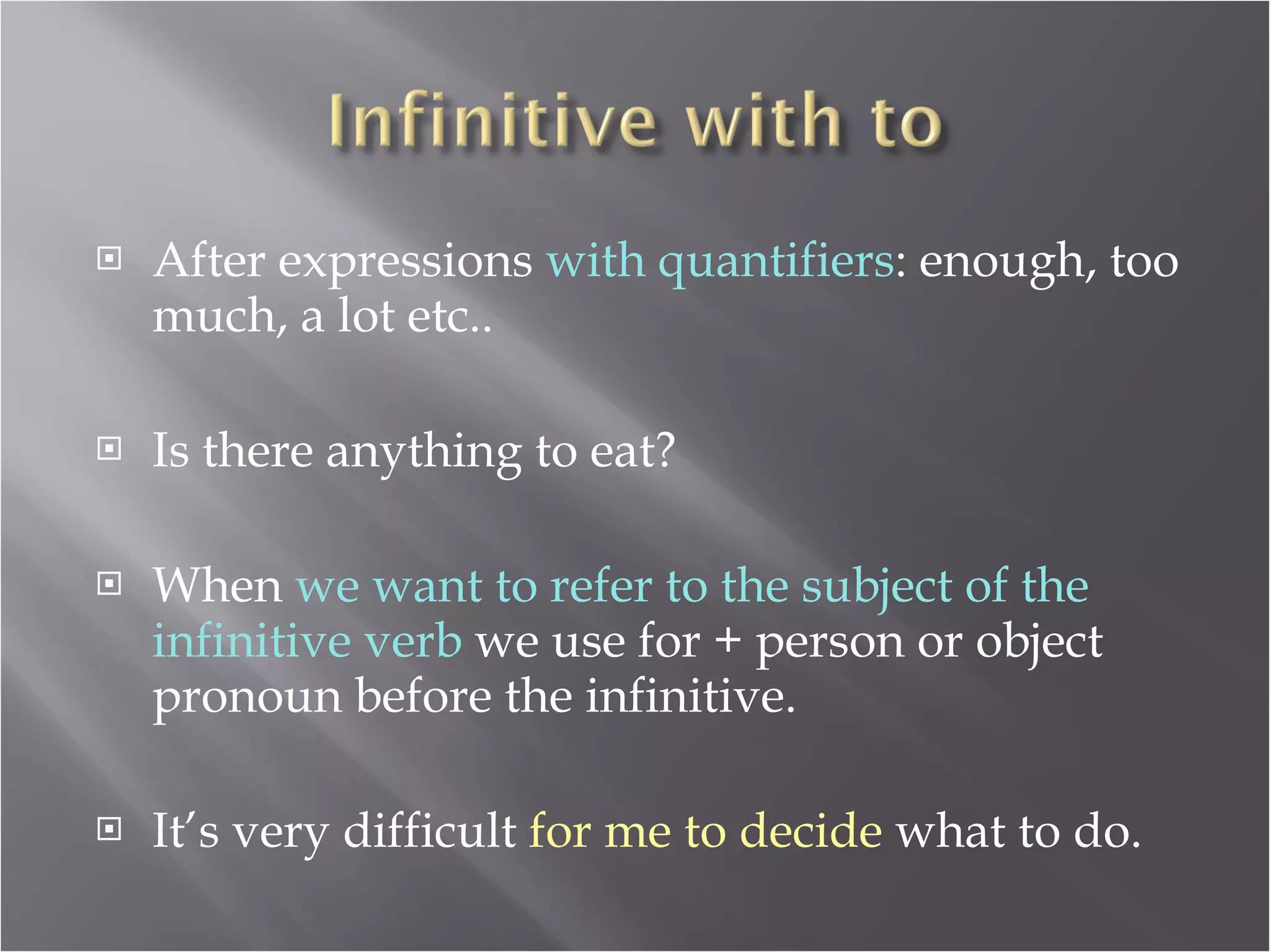 Advanced gerund inf | PPT