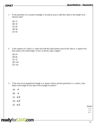 Advanced gmat mathquestions-version2 | PDF