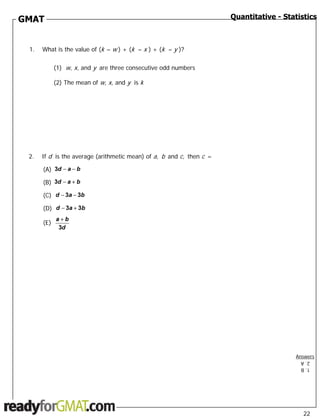 Advanced gmat mathquestions-version2 | PDF