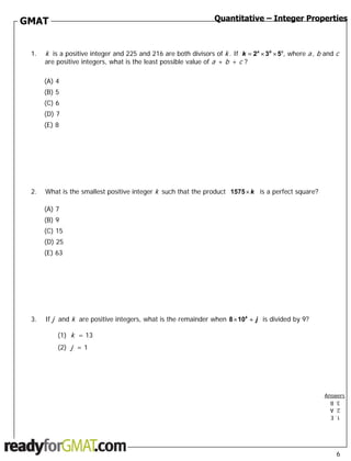 Advanced gmat mathquestions-version2 | PDF