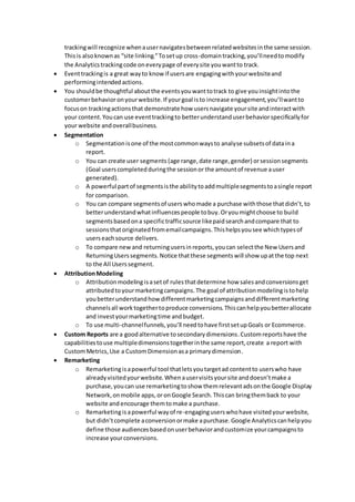 Important Notes on Advanced Google Analytics | DOCX